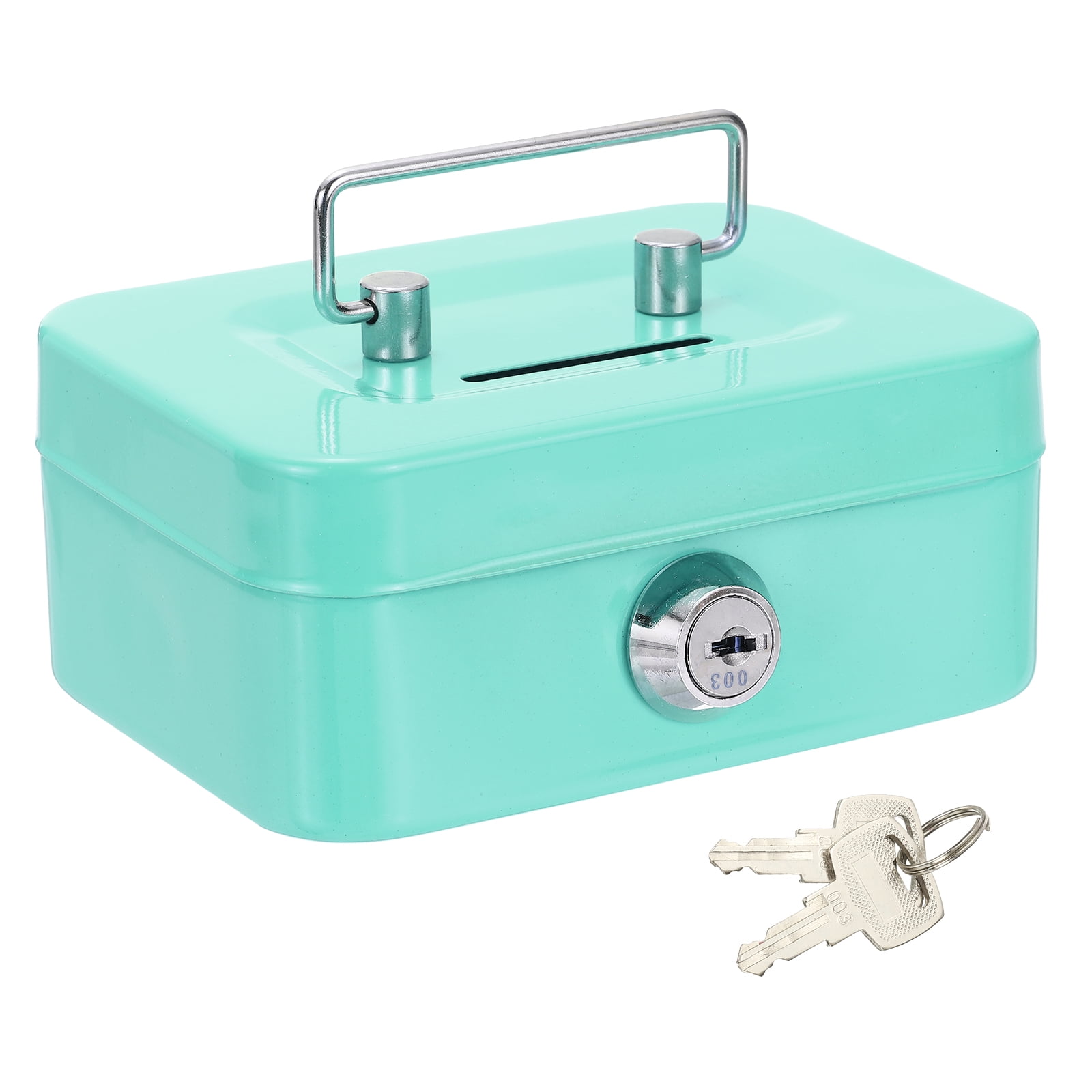 Small Cash Box, Mini Safe Box Money Locker Money Saving Boxes with Keys ...