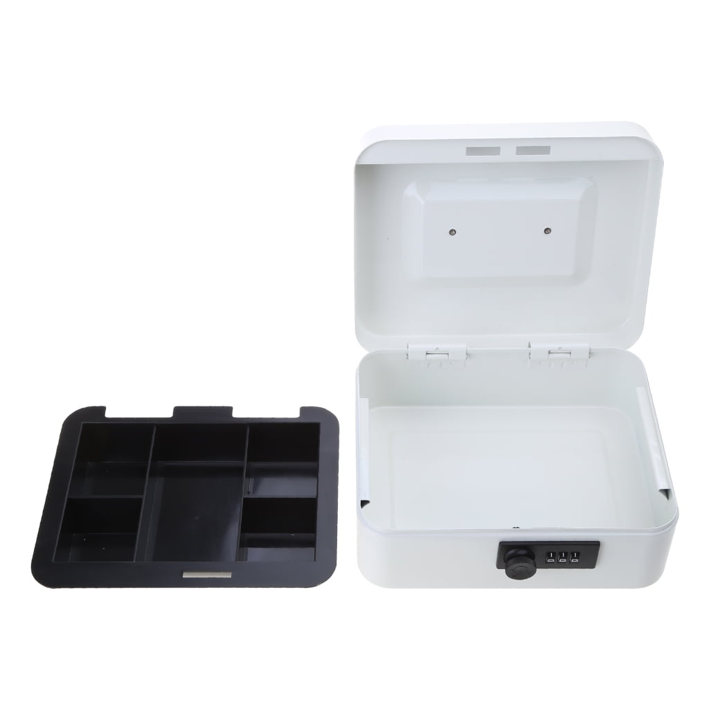 Small Cash Box with Combination Lock Portable Metal Money Box with ...