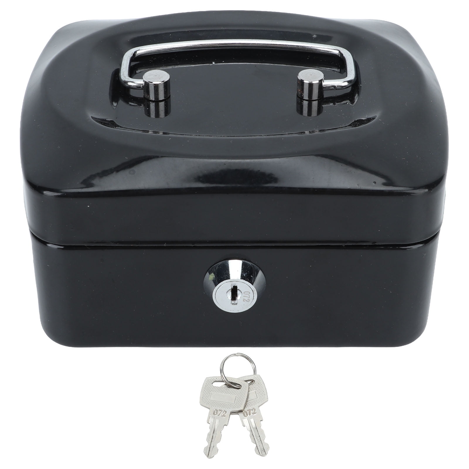 Small Cash Box with Key Lock, Portable High Safety Metal Money Box with ...
