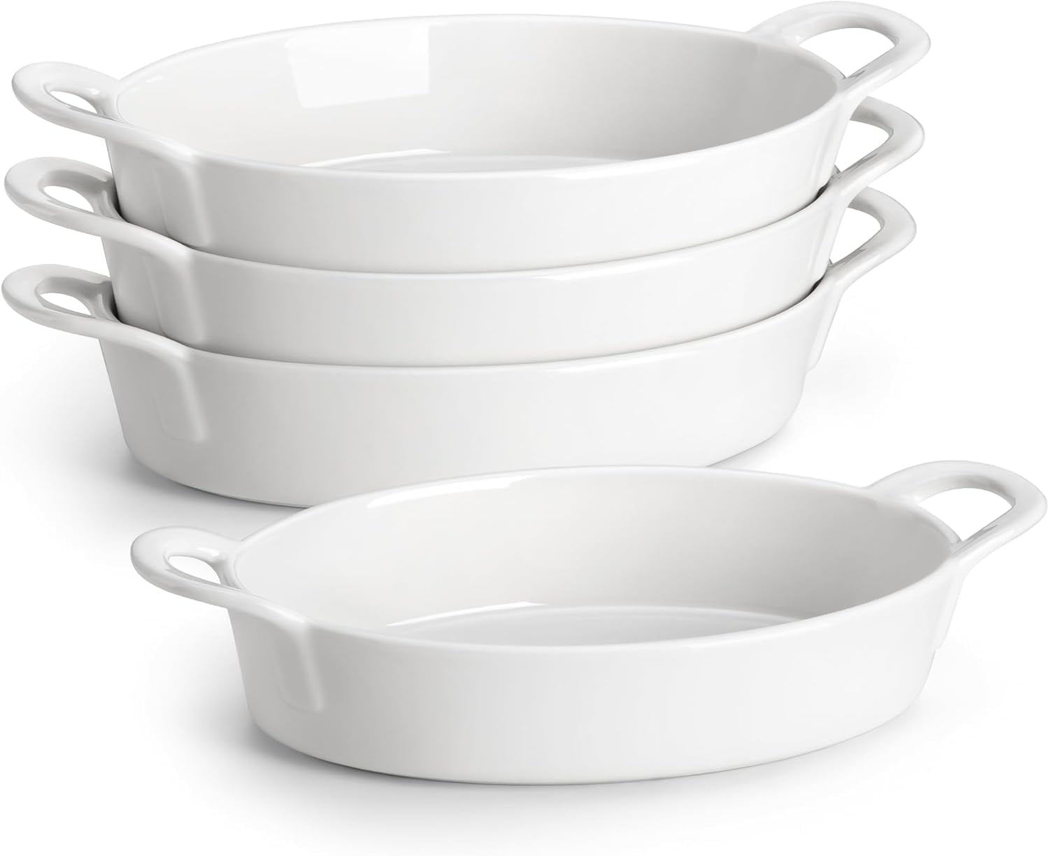 Small Casserole Baking Dishes for Oven, Ceramic Oval Baking Dish Sets ...