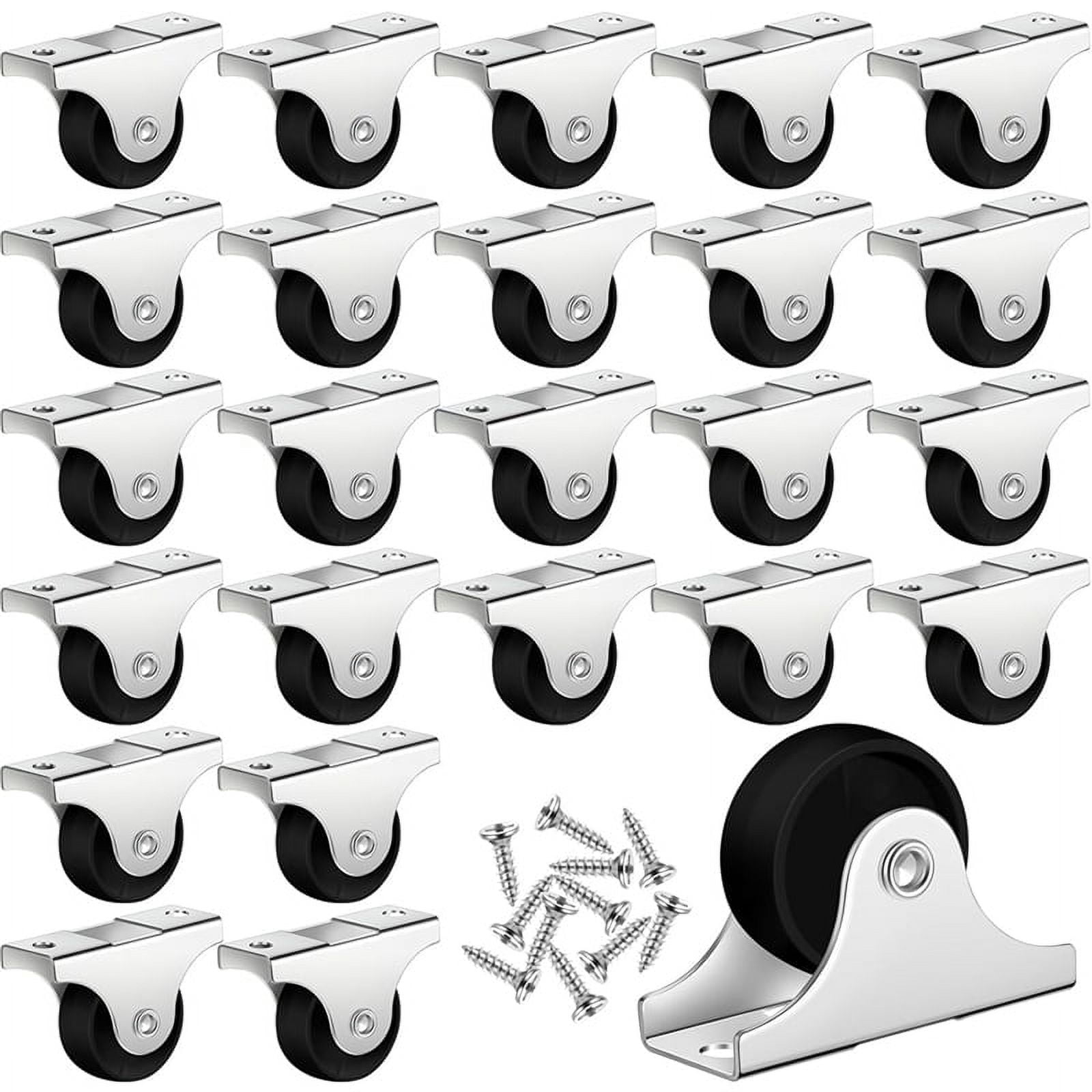 Small Caster Rigid Non-Swivel Fixed Caster with Metal Top Plate for ...