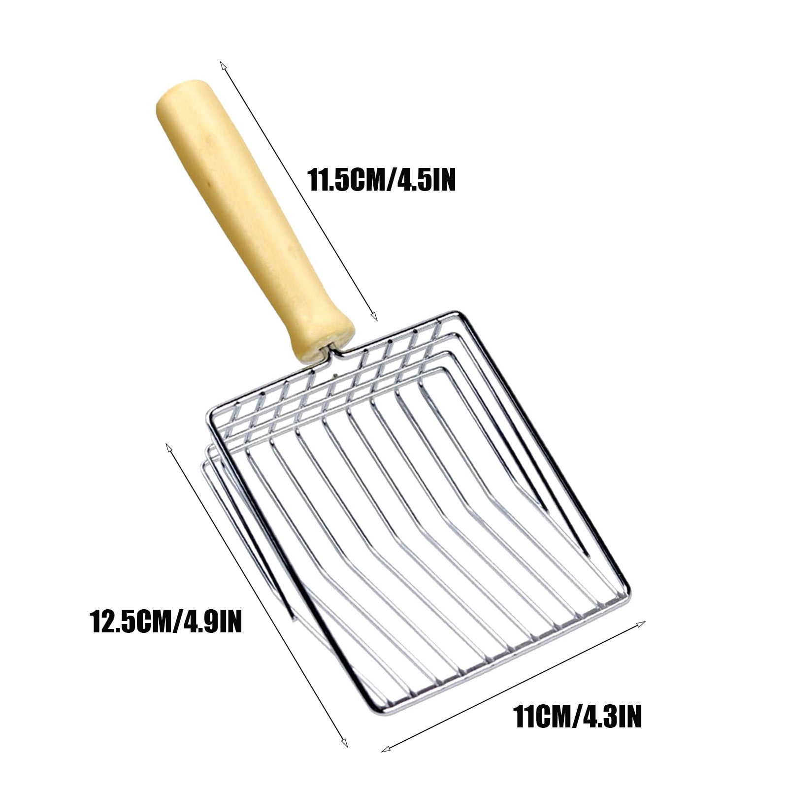 Small Cat Litter Scoop with Deep Shovel, Non-Stick Coated Metal Litter ...