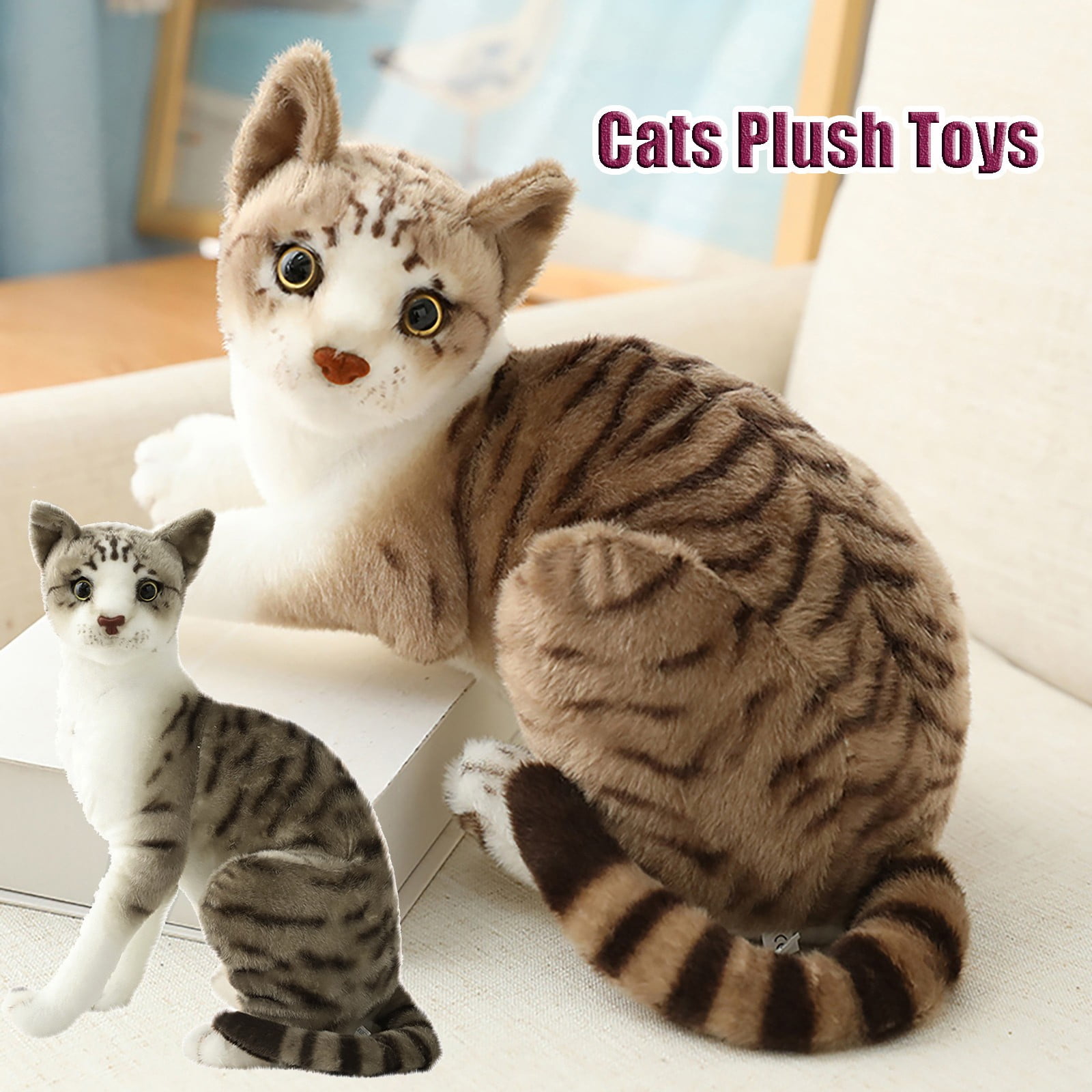 Small Cat Stuffed Animal Simulation Animals Kids Birthday Party Gifts ...