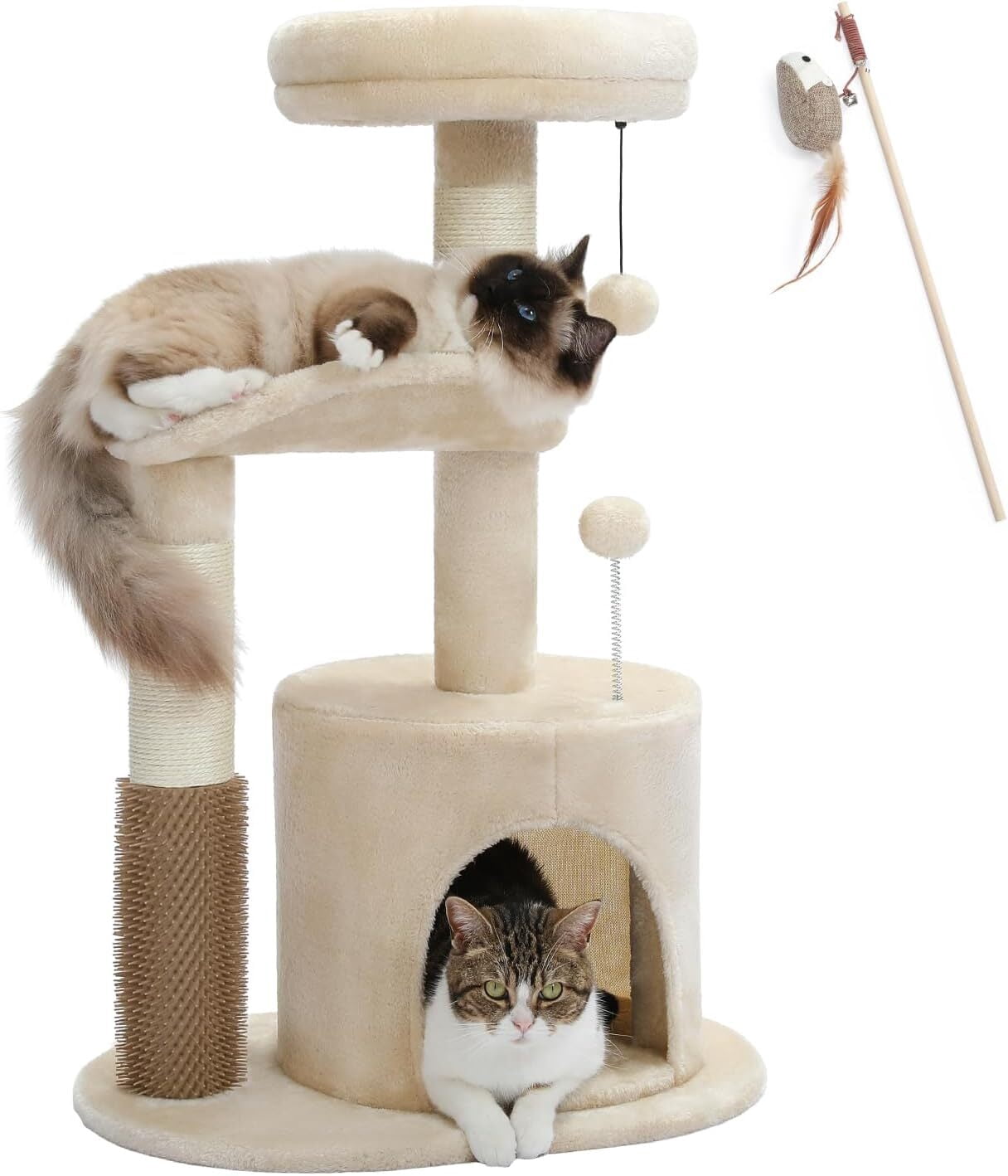 Small Cat Tree for Indoor Cats, 32.7"Cute Cat Tree Kitten Cat Tower for ...