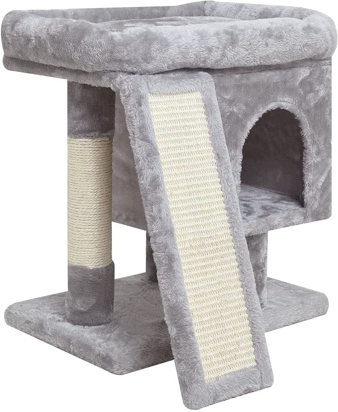 Small Cat Tree for Indoor Cats, Cat Tower with Scratching Post, Modern ...