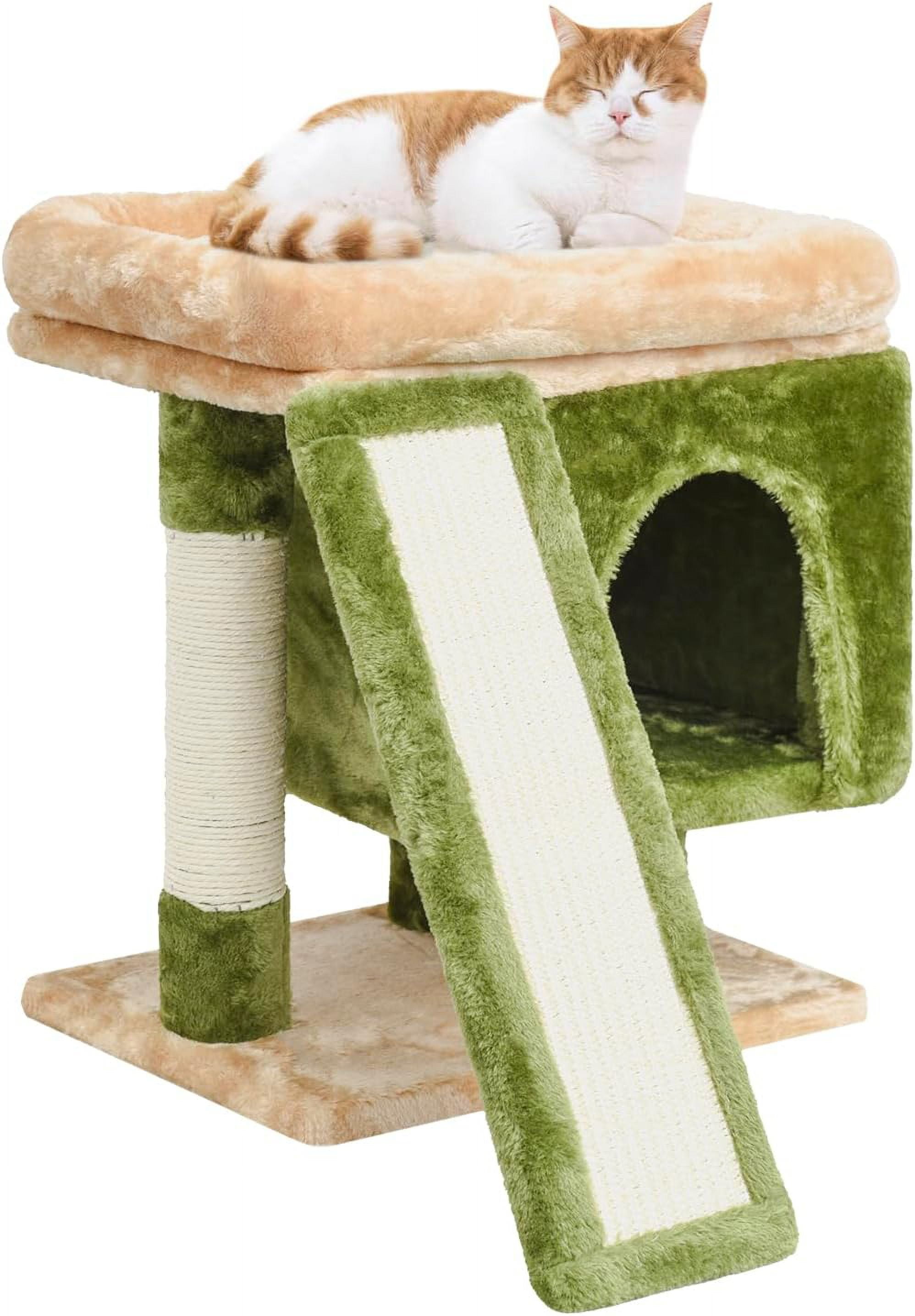 Small Cat Tree for Indoor Cats, Cat Tower with Scratching Post, Modern ...