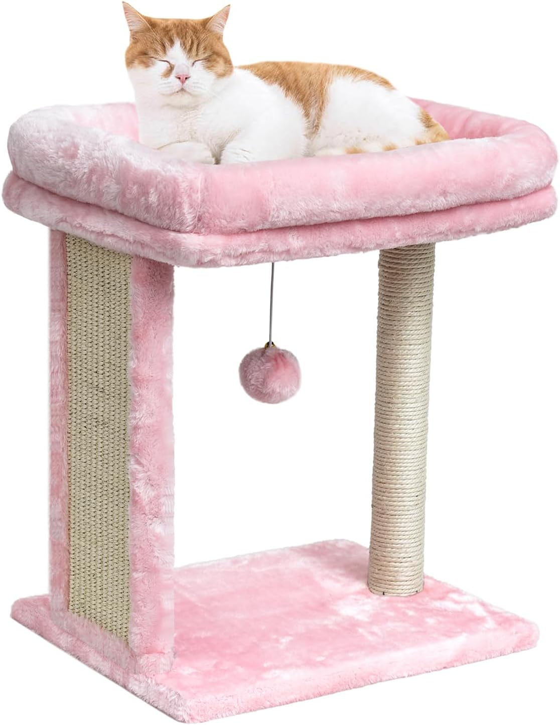Small Cat Tree for Indoor Cats, Scratching Board with Perch ...