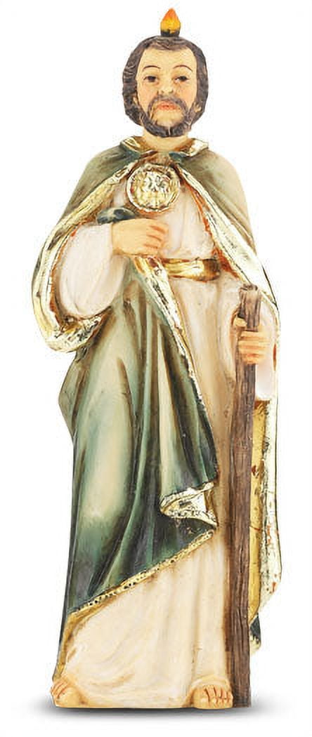 Small Catholic 4" St. Jude Hand Painted Solid Resin Statue - Walmart.com