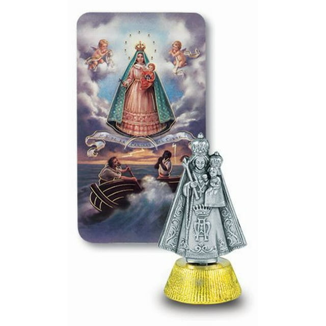 Small Catholic Caridad Del Cobre Auto Statue Figurine With Prayer Card ...