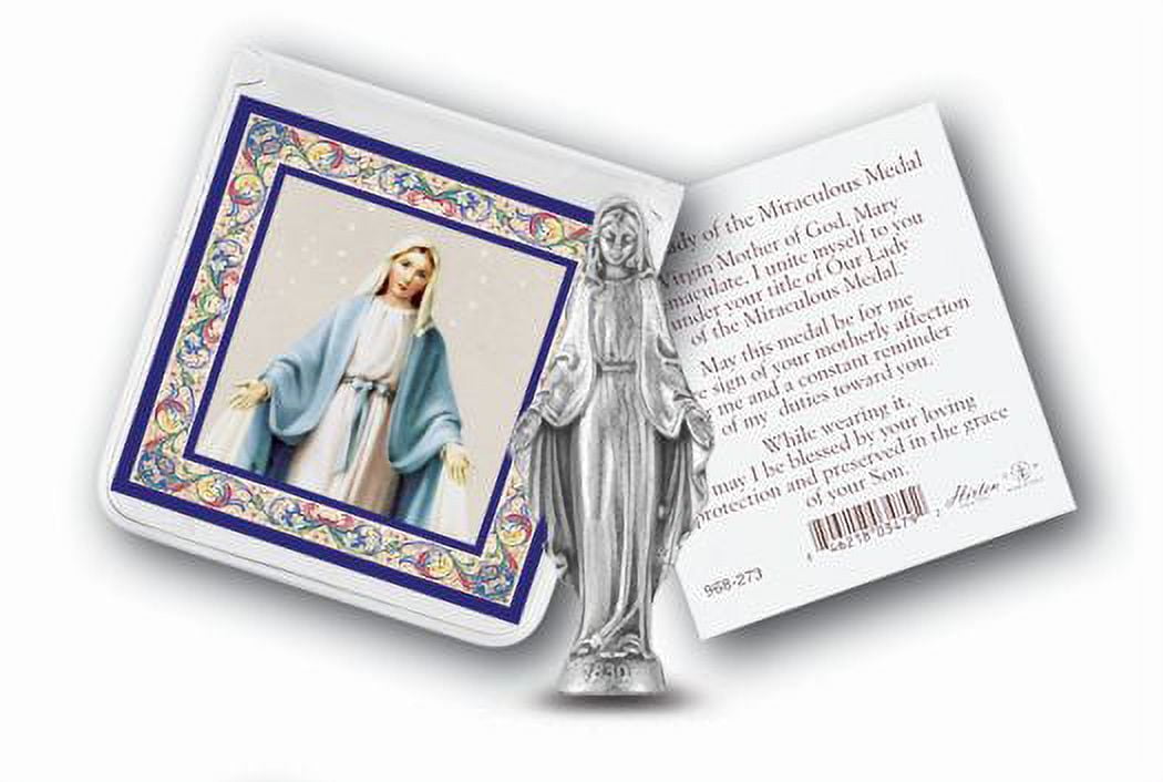 Small Catholic Our Lady of Grace Catholic Pocket Statue Figurine with ...