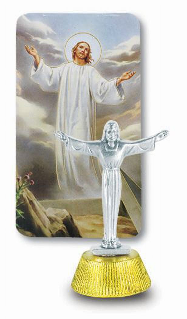 Small Catholic Risen Christ Auto Statue Figurine With Prayer Card for ...