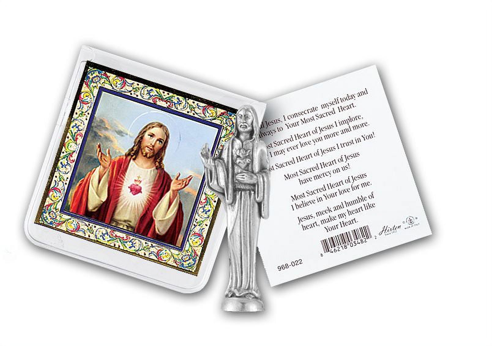 Small Catholic Sacred Heart of Jesus Catholic Pocket Statue Figurine ...