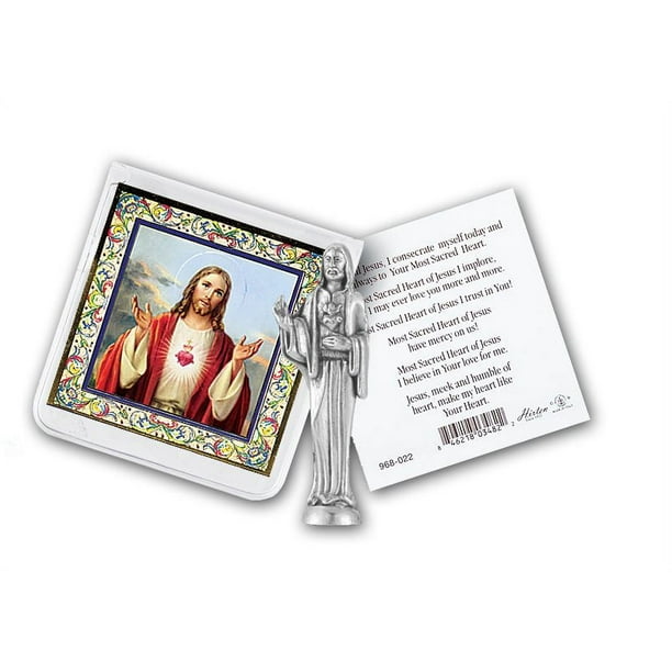 Small Catholic Sacred Heart of Jesus Catholic Pocket Statue Figurine ...