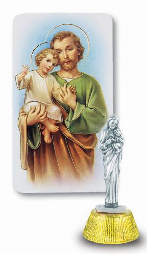 Small Catholic Saint Joseph Auto Statue Figurine With Prayer Card for ...