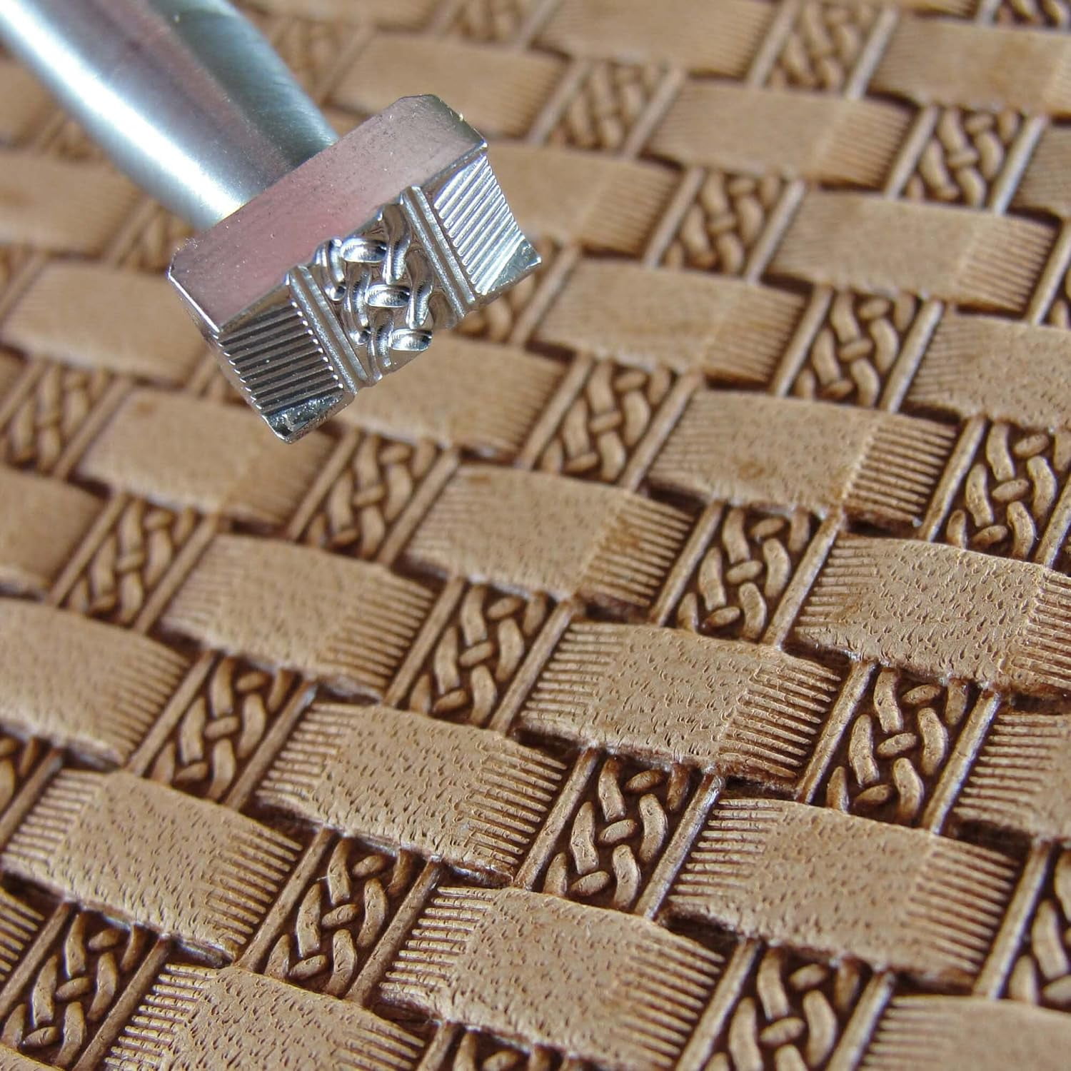Small Celtic Basket Weave Leather Stamp, Stainless Steel Leather ...