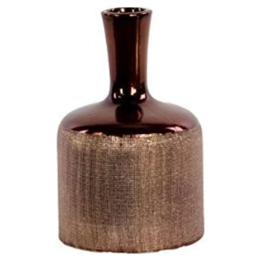 Small Ceramic Bottle Vase With Neck And Cylindrical Belly - Walmart.com