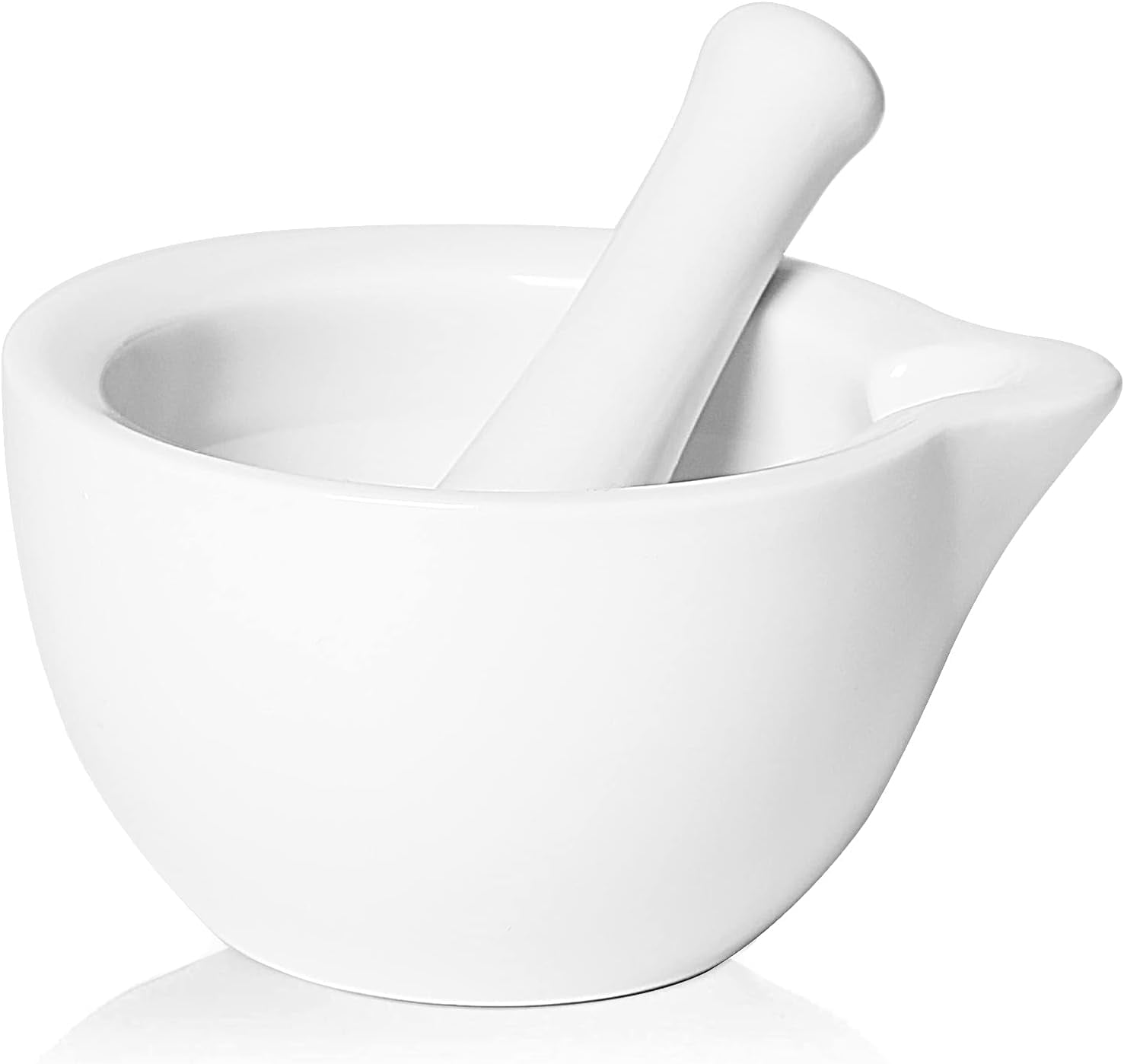 Small Ceramic Mortar and Pestle, Ceramic Herb Grinder and Pill Crusher Set, White - Walmart.com