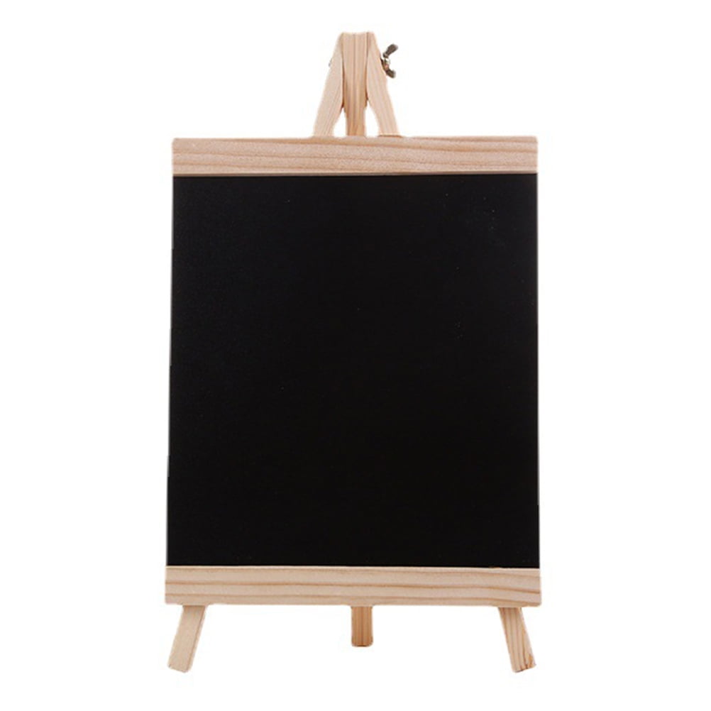 Small Wooden Chalkboard Sign with Stand, Tabletop Chalk Boards for ...