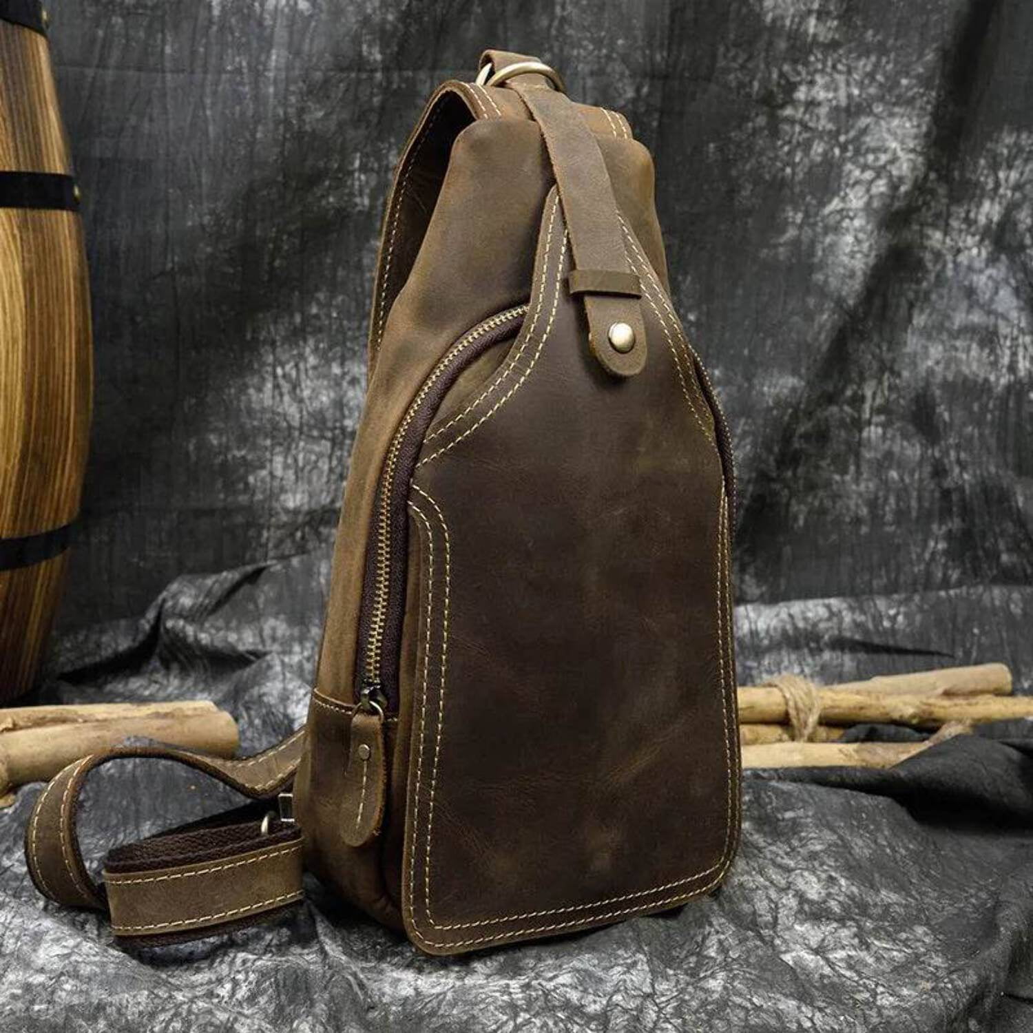 Small Chest Bag for Men – Vintage Sling Bag Shoulder Pack - Walmart.com