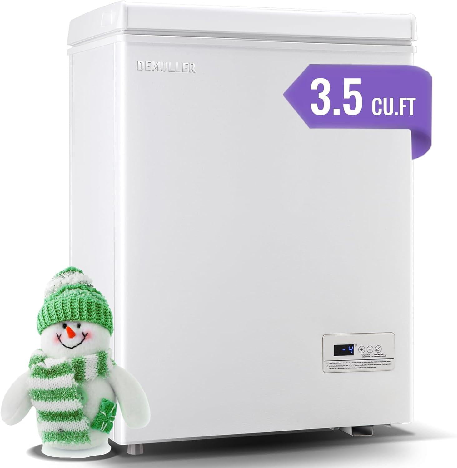 Small Chest Freezer Deep Freezers with Electronic Control Panel Top ...