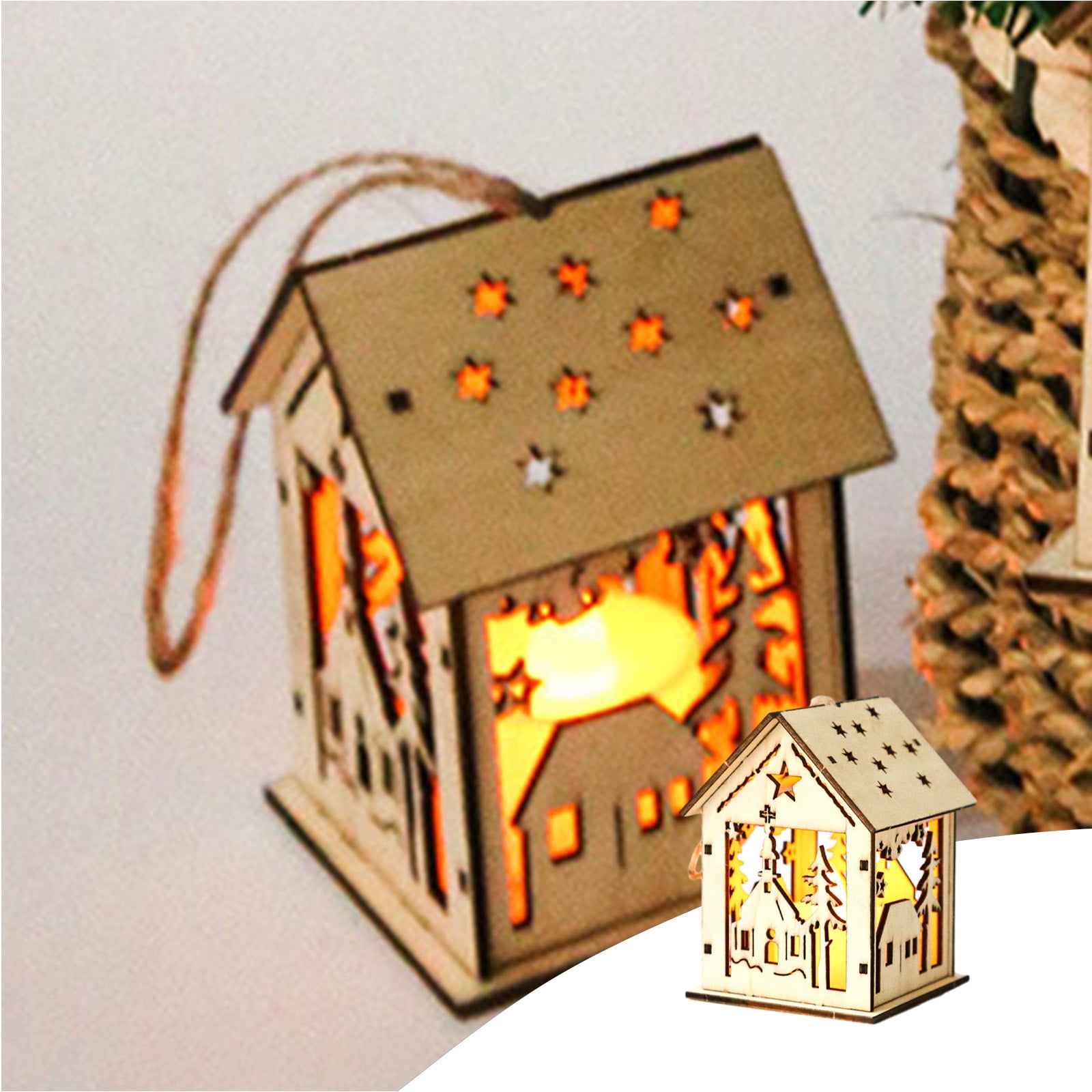 Small Christmas Houses Village,Christmas Decorations Indoor Farmhouse ...