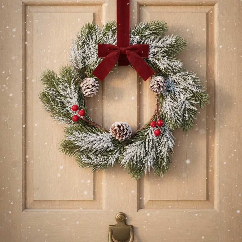 Small Christmas Norfolk Wreaths 11 Inch Christmas Kitchen Cabinet Mini ...