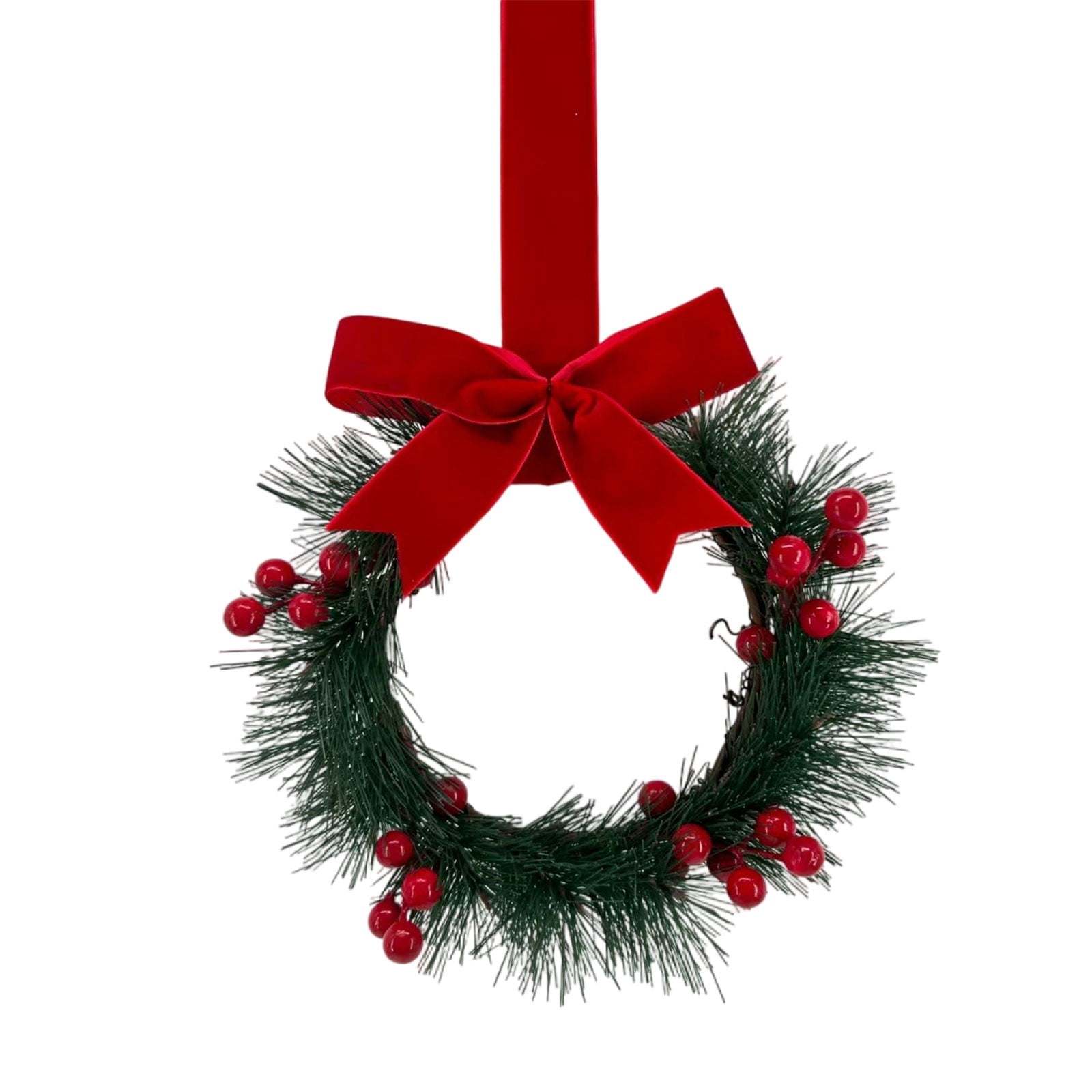 Small Christmas Norfolk Wreaths, Christmas Kitchen Cabinet Wreath ...