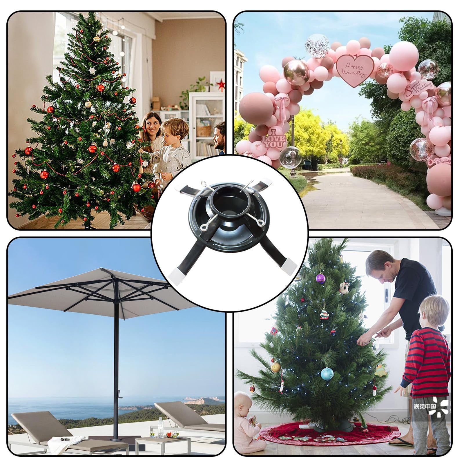 Small Christmas Tree Disc Stand|Tree Stand Folding Replacement Tree ...