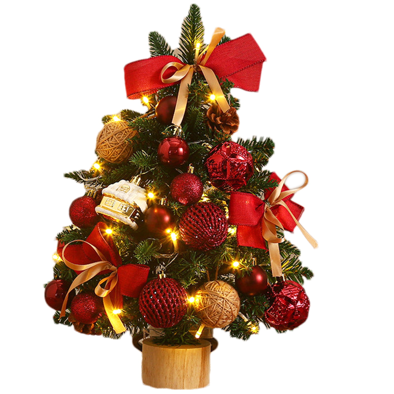 Small Christmas Tree with Lights | Artificial Tabletop Tree | Christmas ...
