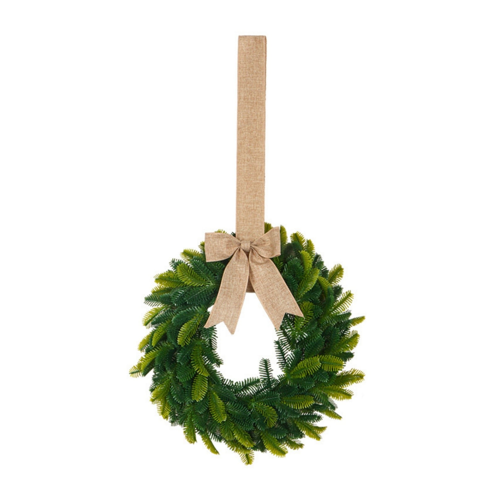 Small Christmas Wreaths 15.75 Inch Mini Wreath with Bow Pine Design for ...