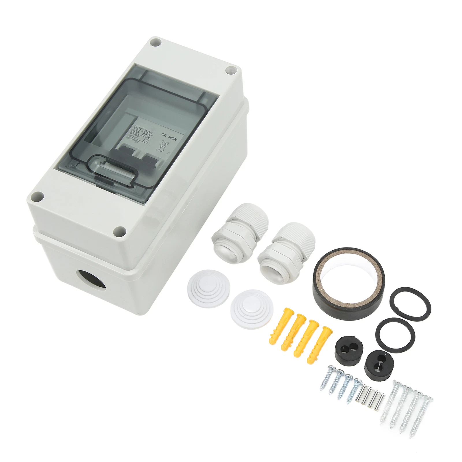 Small Circuit Breaker Disconnect Switch For PV Solar Panel Grid 20A ...