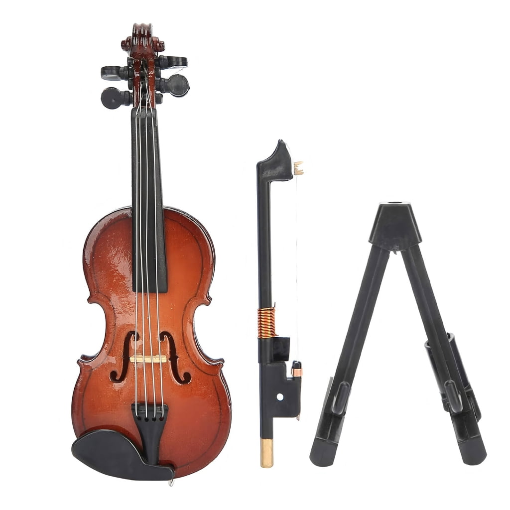 Small Classical Violin Model Handcrafted Wood Display Piece with Stand ...
