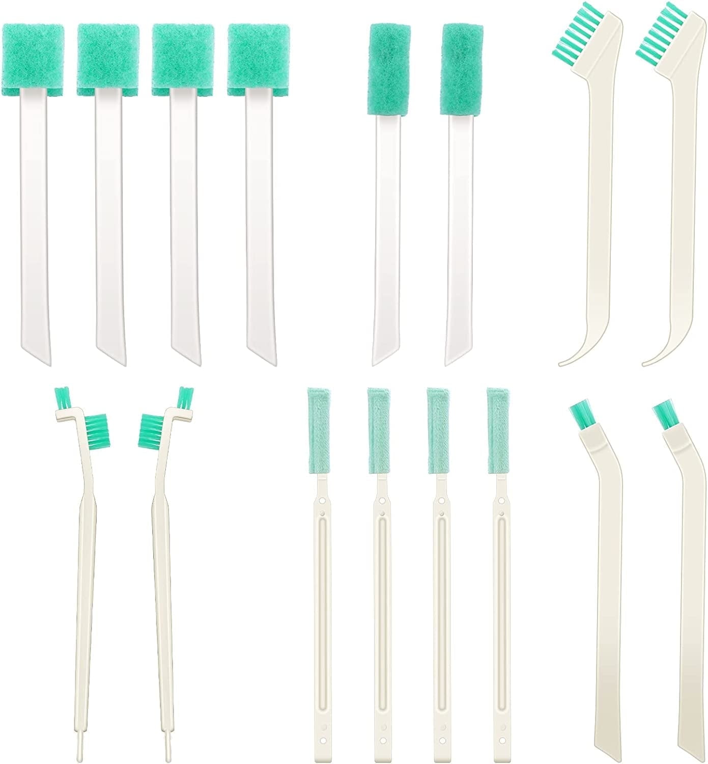 Trianu Small Cleaning Brushes Set of 16 for Household Gaps, Corners ...