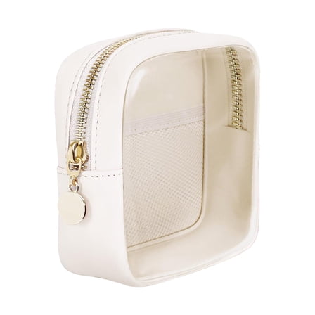 1 Pcs Preppy Patch Makeup Bag Mini Clear Chenille Letter Pouch Cute ...