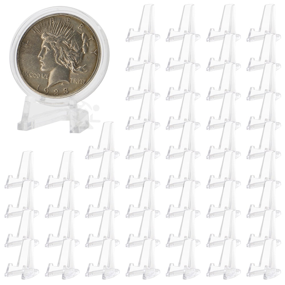 Clear Acrylic Air-Tite Coin Display Stand Easels, 50 Pack - Walmart.com