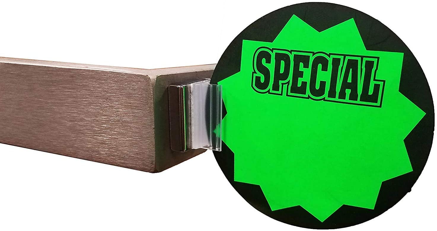 Small Clear Magnetic Card Grip Sign Holder for Gondola, Metal Shelves ...