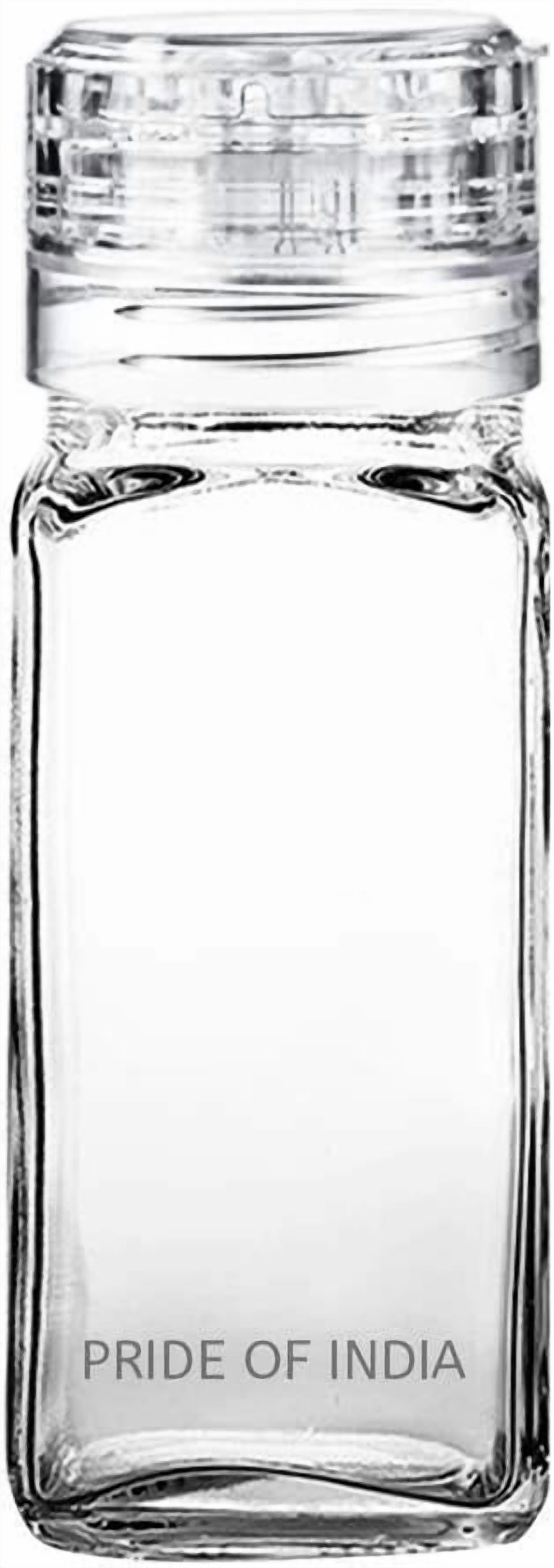 Small Clear Square Glass Spice Jar & Adjustable Grinder Cap | Value ...