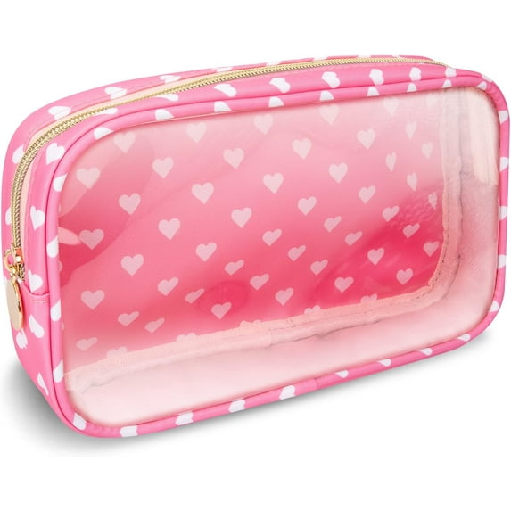 Small Clear Travel Makeup Organizer Bag for Purse, Preppy Makeup Bag ...