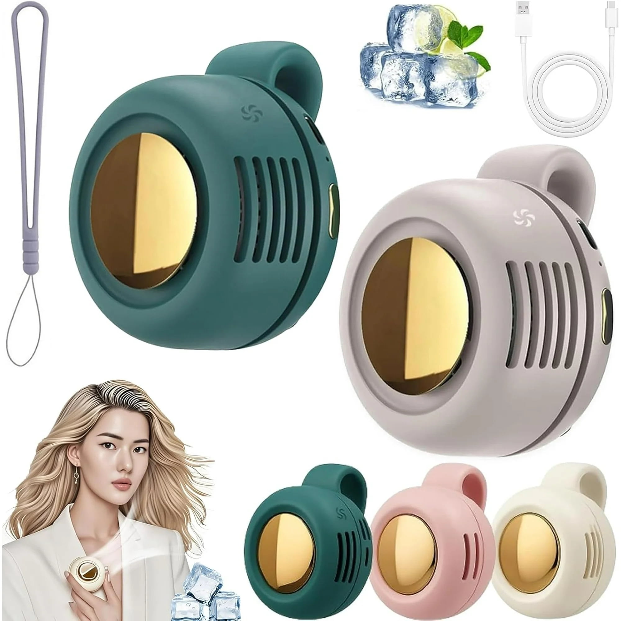 Small Clip Fan, Portable Silent Mini Bladeless Fan Clip On, 3 Speeds ...