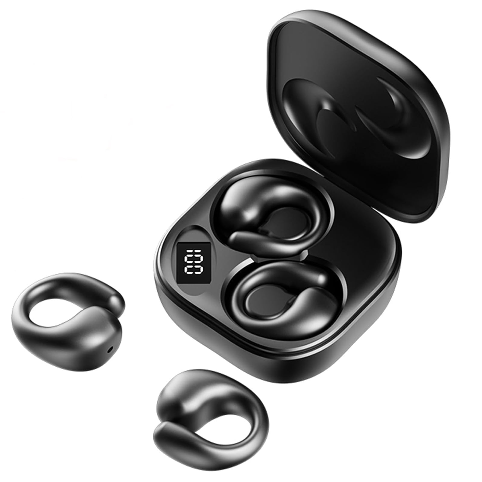 Small Clip On Open Ear Headphones Wireless Bluetooth Ear Clip Bone ...