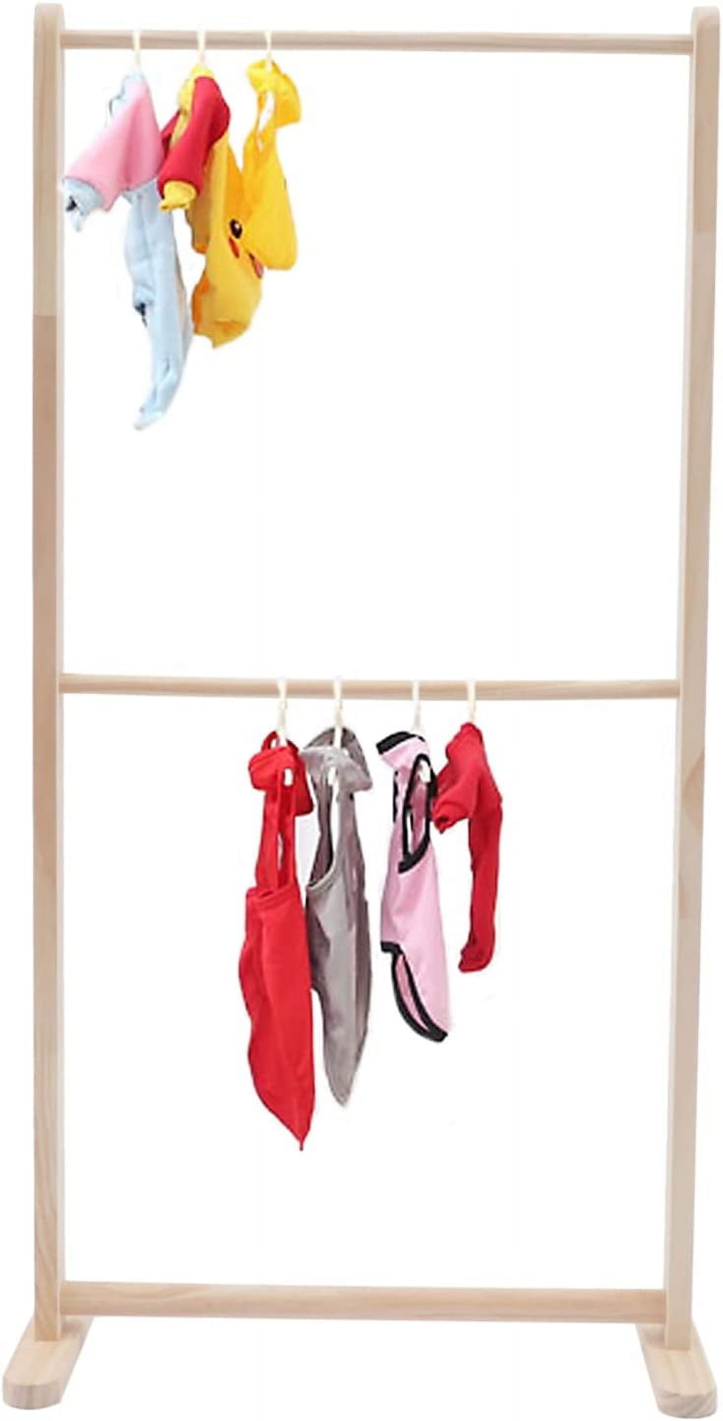 Small Clothes Rack for Pets/Dolls/Baby 2 Tier, Dog Closet Garment Rack ...