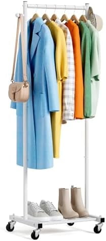 Small Clothes Racks for Hanging Clothes Clothing Rack with Wheels 60 ...