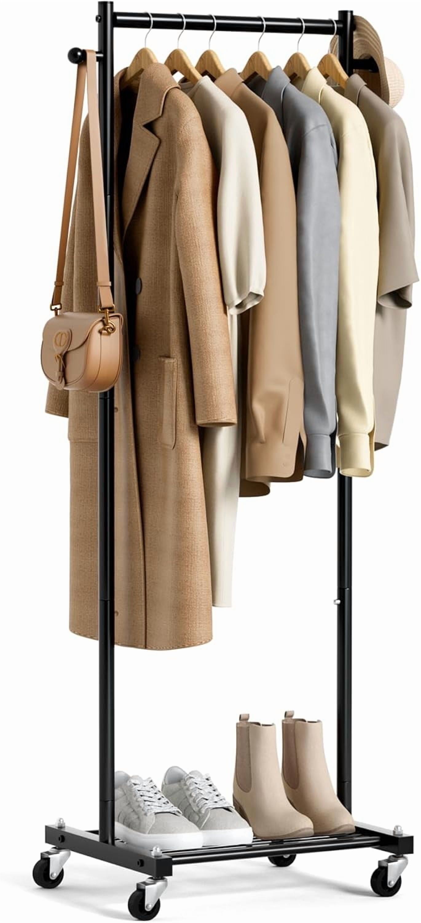 Small Clothes Racks for Hanging Clothes Clothing Rack with Wheels 60 ...