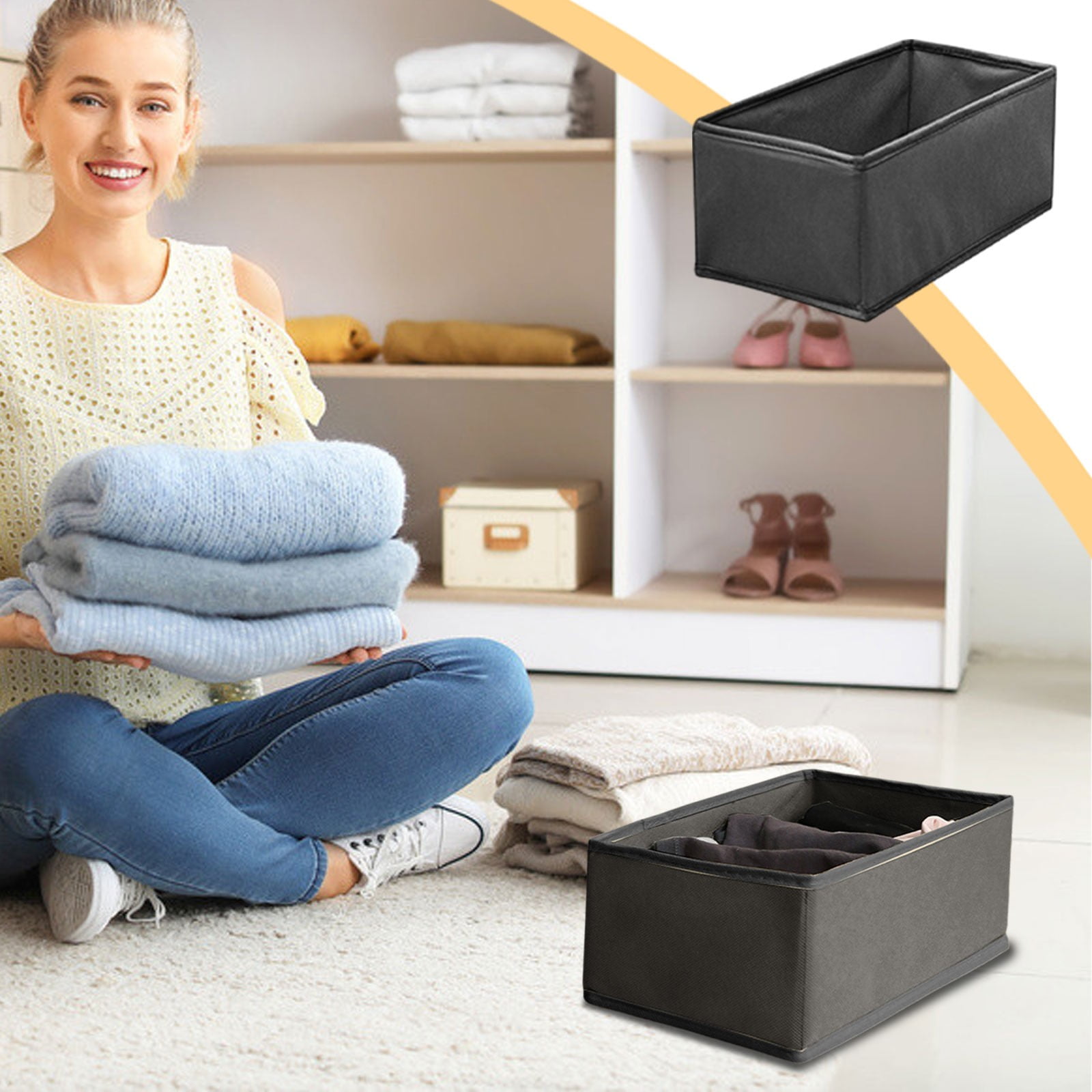 Small Clothing Drawer Organizer, Three-Piece Suit Storage Box, Closet ...