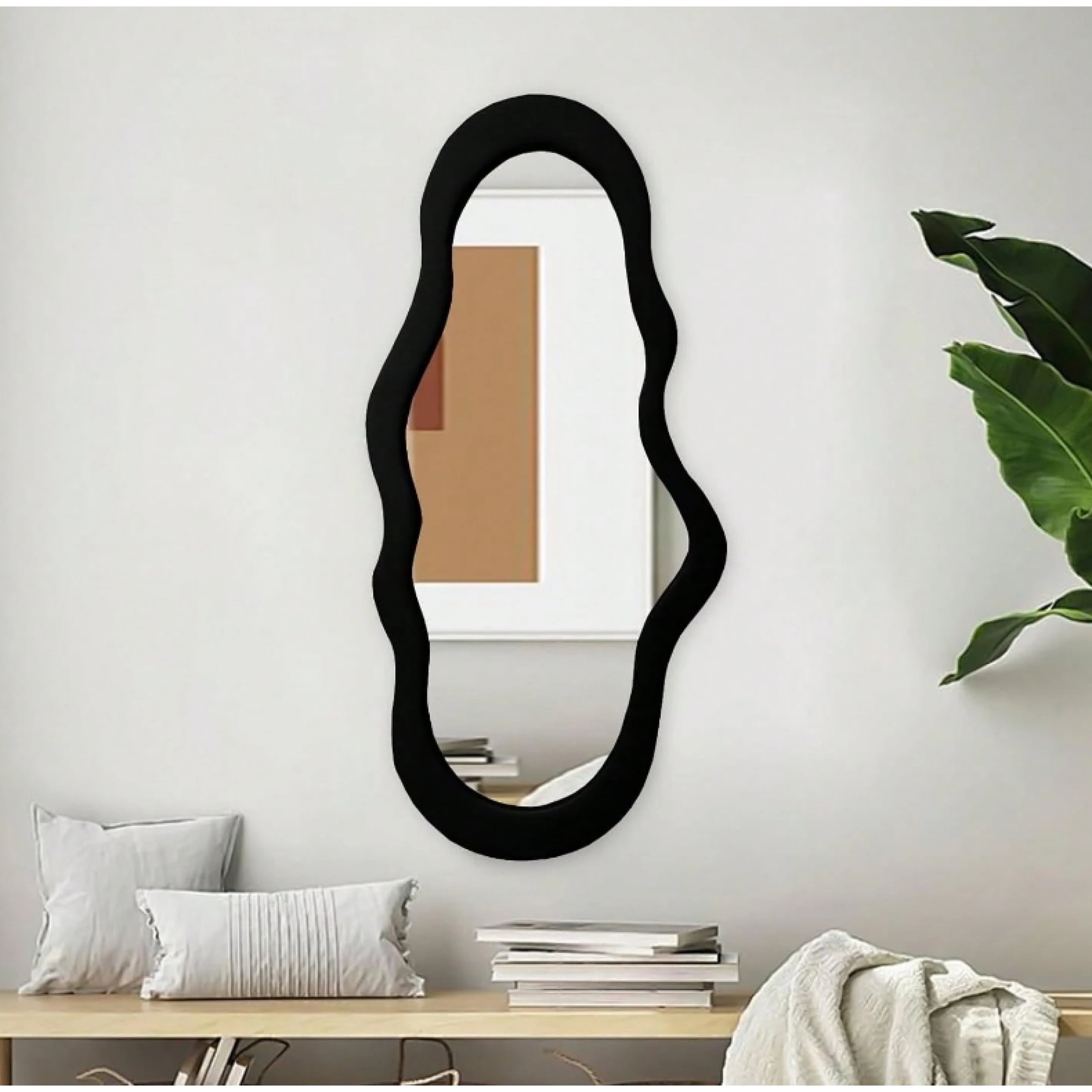 Small Cloud Mirror Unique 44X21 Inch Full Length Wall Mounted Mirror ...