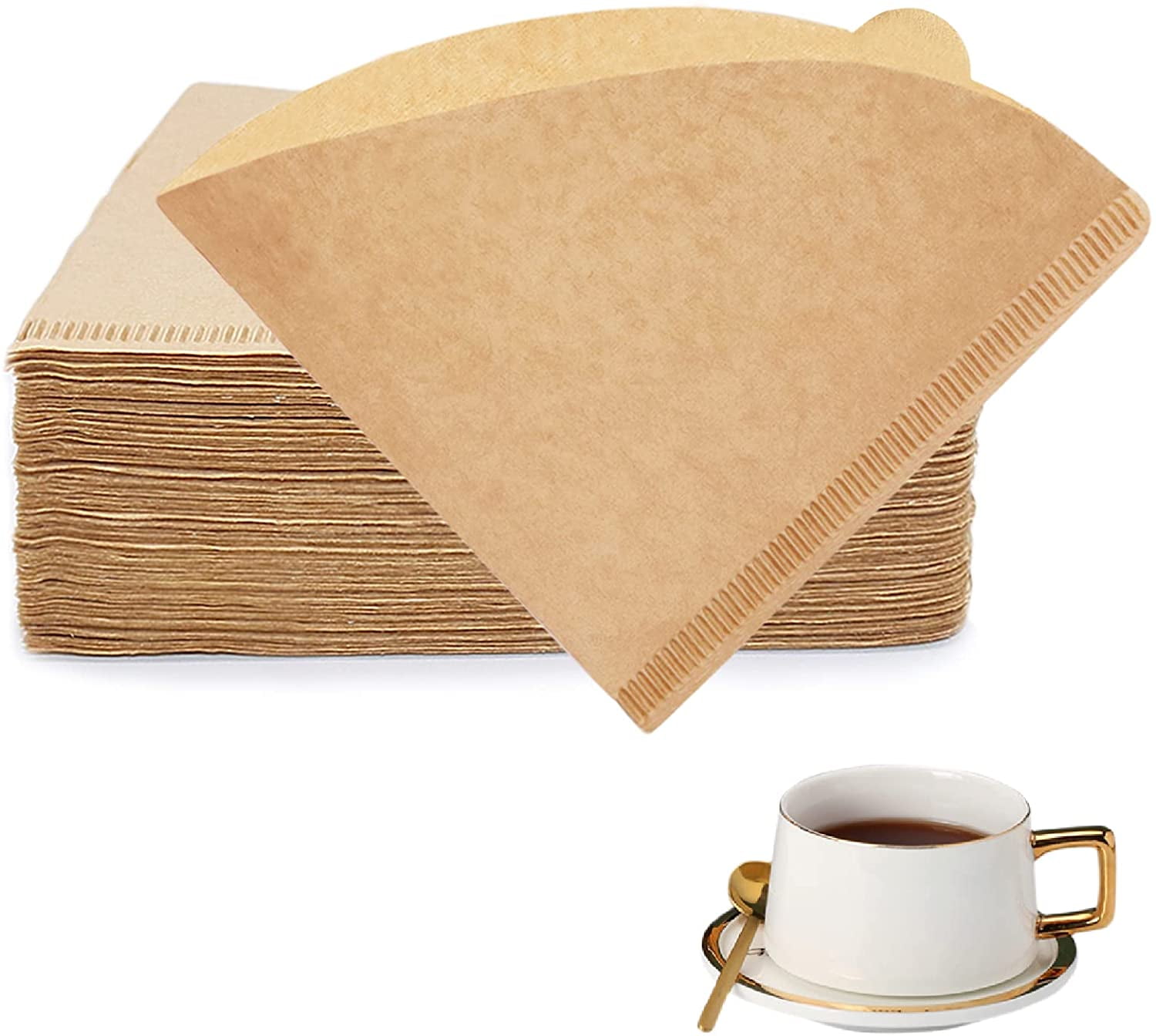 Small Coffee Filters, Size 01, Set of 200, Disposable Cone Coffee ...