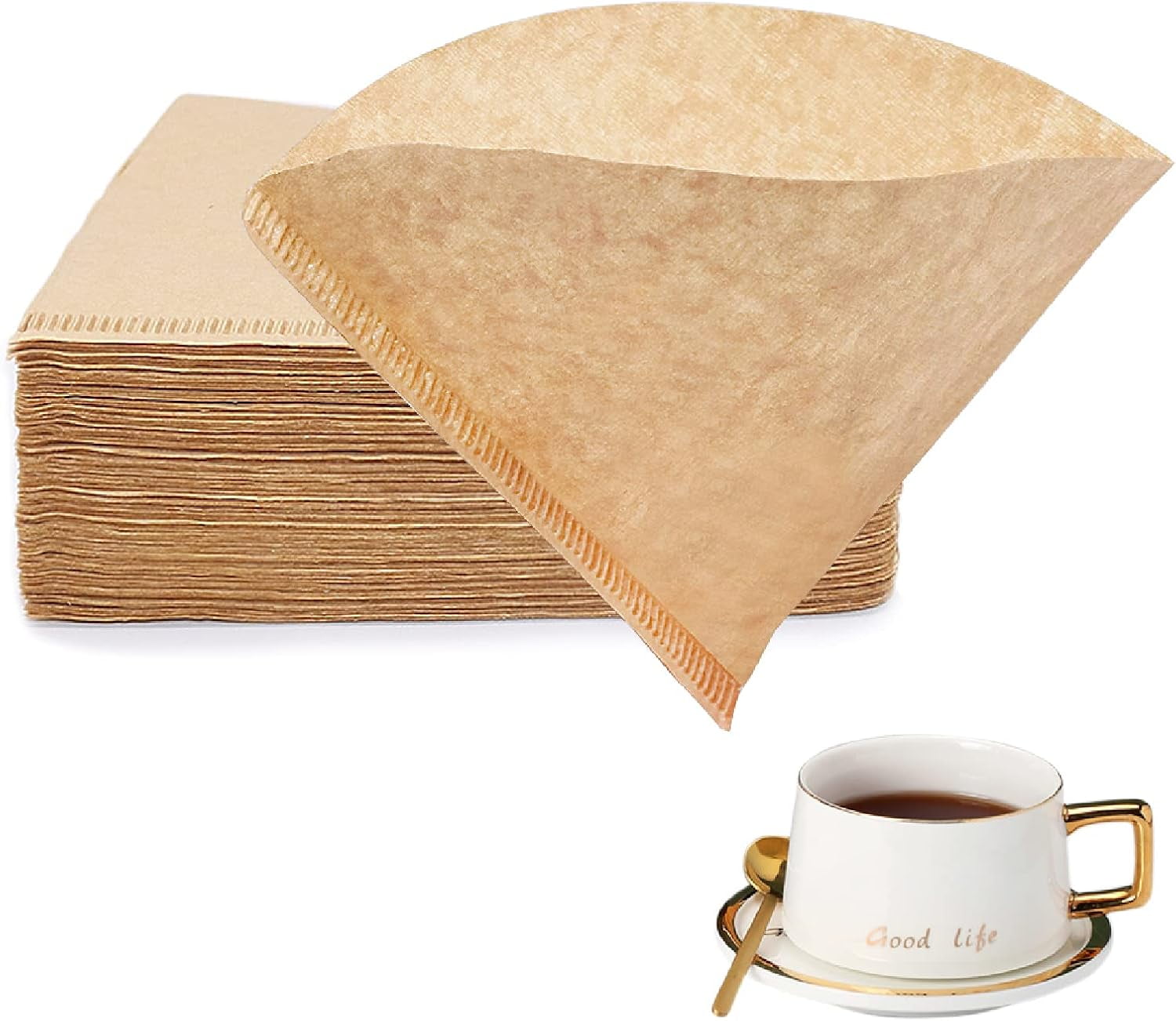 Small Coffee Filters, V60 Size 01, Set of 200, Disposable Cone Coffee ...