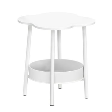 White Oval Coffee Table Set with 4 PCS,Set With 3 Modern Round Nesting ...