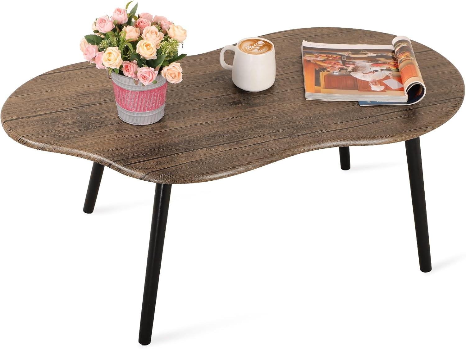 Small Coffee Table Irregular Wood Grain Desktop Coffee Tables Simple ...