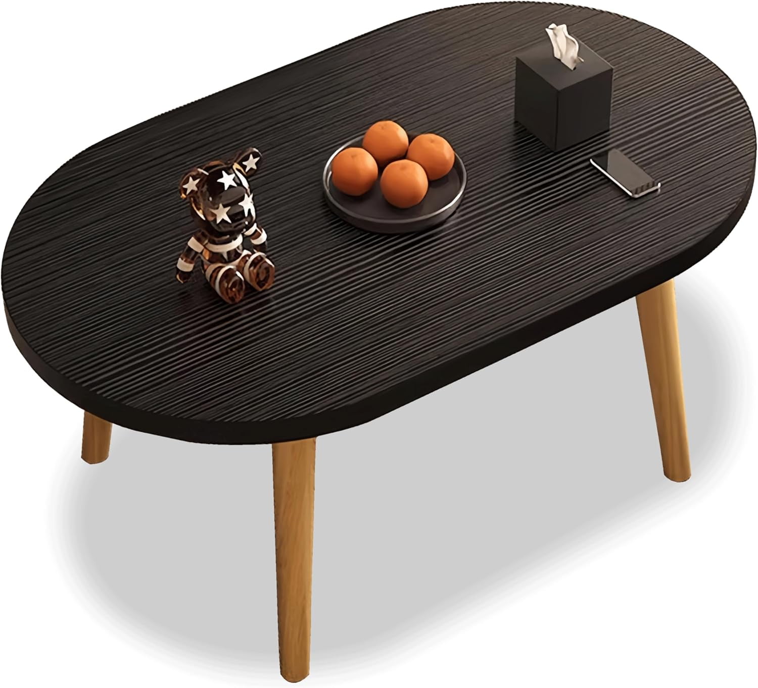 Small Coffee Table Low Table Solid Wood Sturdy Floor Table Desk for Sitting on The Floor ...